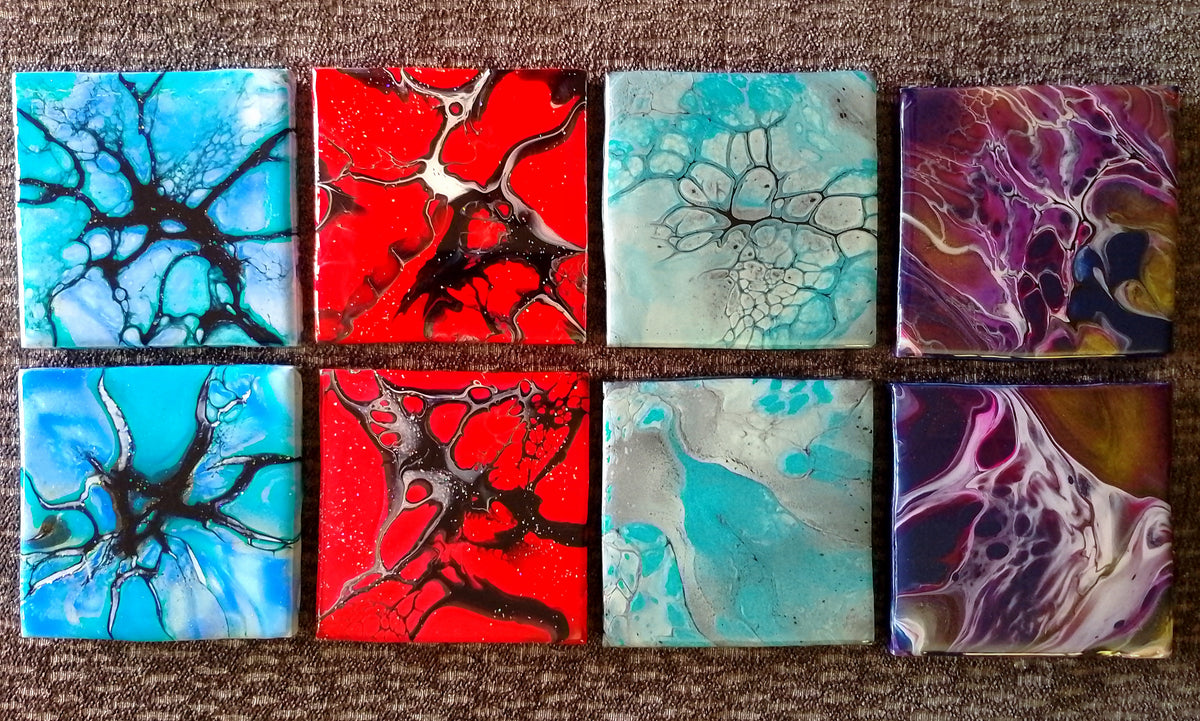 Coasters - Hand Painted Turkey Tile (small) (2pc) – The Lawrence House ...